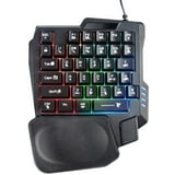 35 Keys One-Handed Gaming Keyboard, Wired RGB LED Backlist Gaming ...