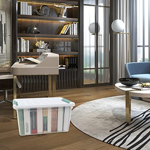 35 L Clear Large Storage Box, Plastic Storage Bins, Set of 4 - Walmart.com