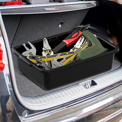 35 L Commercial Bus Tubs Box/Tote Box, Plastic Utility Basin Tub, Black, 4-Pack - Walmart.com