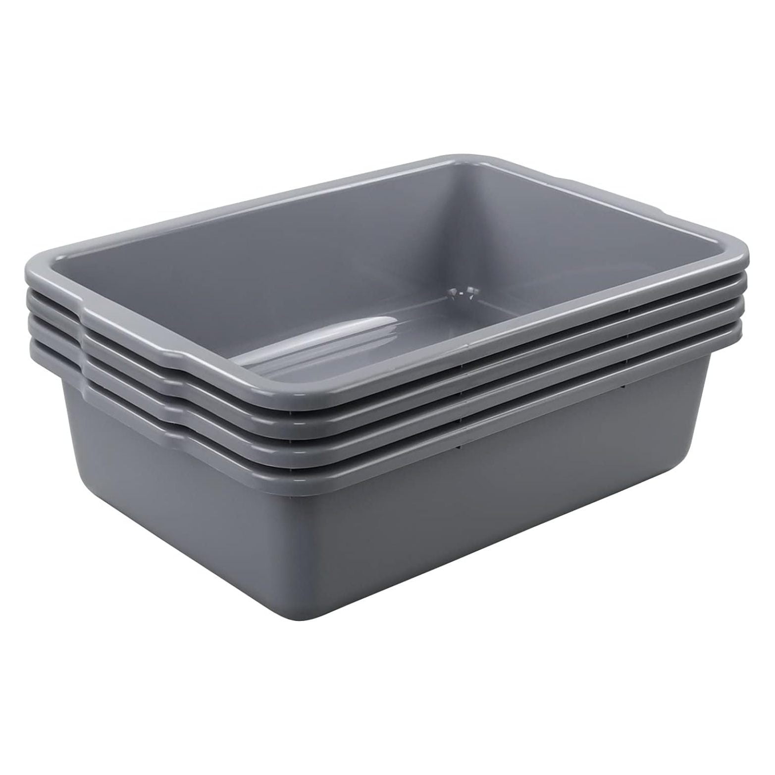 35 L Plastic Bus Tub, Large Food Serving Bus Tub, Utility Bus Boxes Set ...