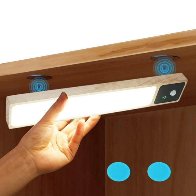 35 LED Motion Sensor Cabinet Light Rechargeable Night Light Touch ...