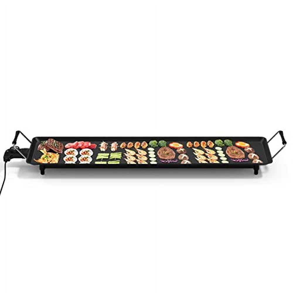35" Large Electric griddle, Arlime Indoor Outdoor Teppanyaki Table Top ...
