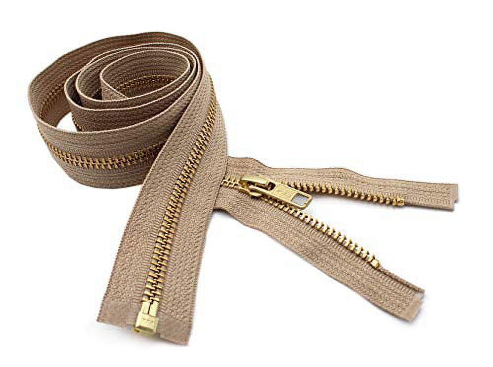 35" Medium Weight Jacket Zipper YKK #5 Brass ~ Separating ~ 573 Beige (1 Zipper/Pack) - Walmart.com
