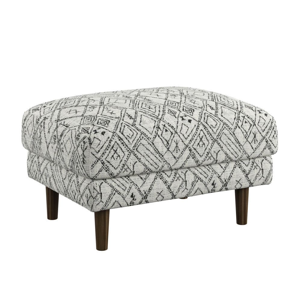 35" Mid-Century Modern Style Ottoman, Upholstered Tufted Ottoman Seat ...