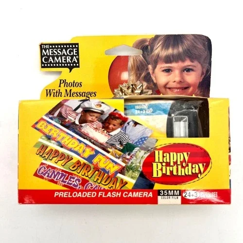 35 Mm Color The Message Camera Preloaded Happy Birthday Flash Camera ...