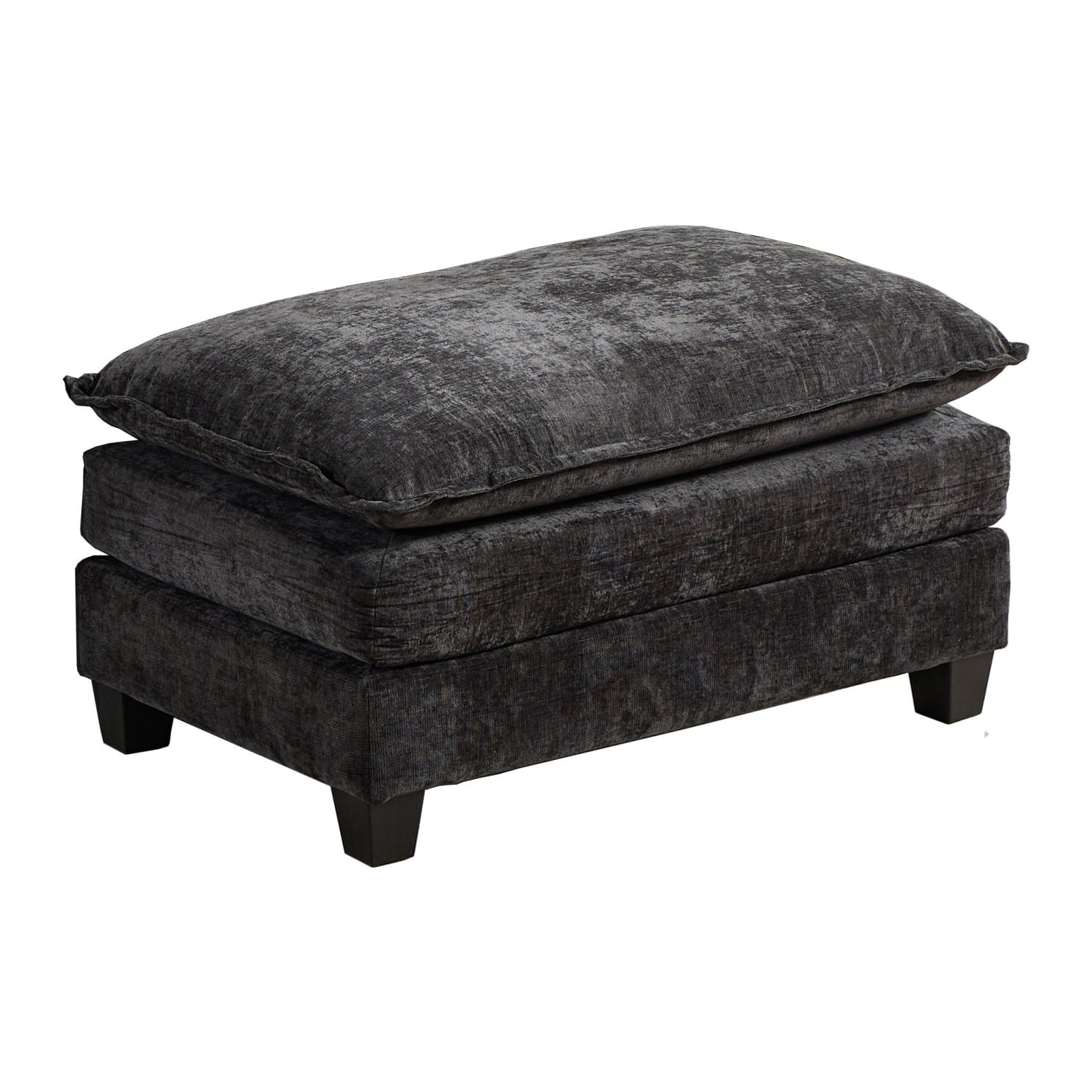 35" Modern Cloud Sofa Ottoman, Rectangle Ottoman with Double Layer ...