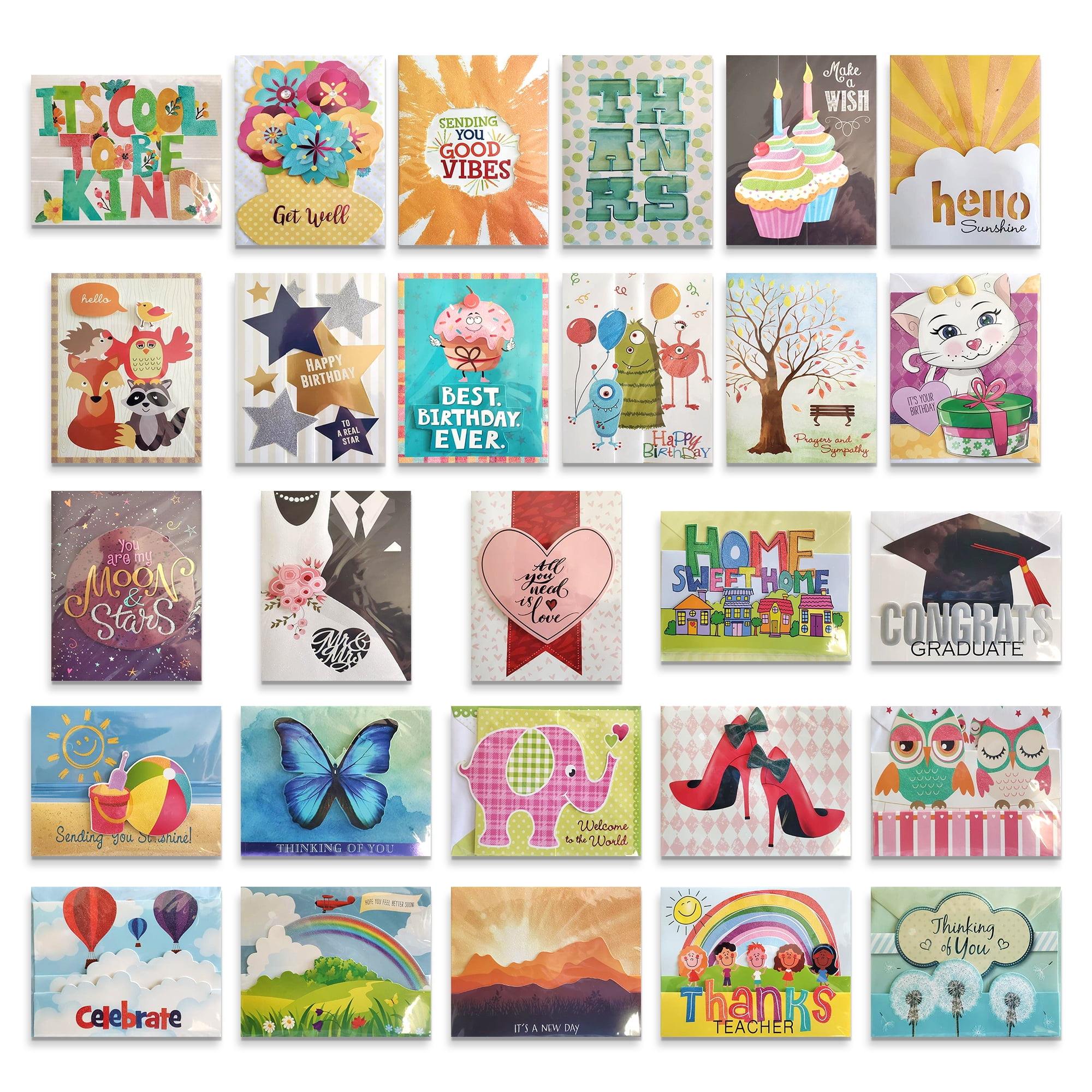 Cool Cards 35 Handmade All Occasion Greeting Cards, Assorted Designs ...