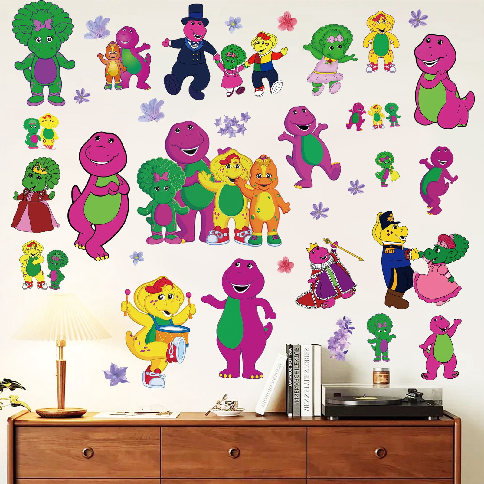 35 PCS For Barney and Friends Themed Wall Stickers,Cartoon Character ...
