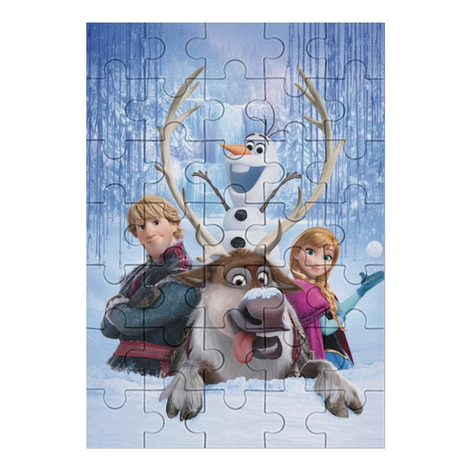 35 PCS Jigsaw Puzzle Frozen Cartoon Wooden Puzzle Challenging Game Fun ...