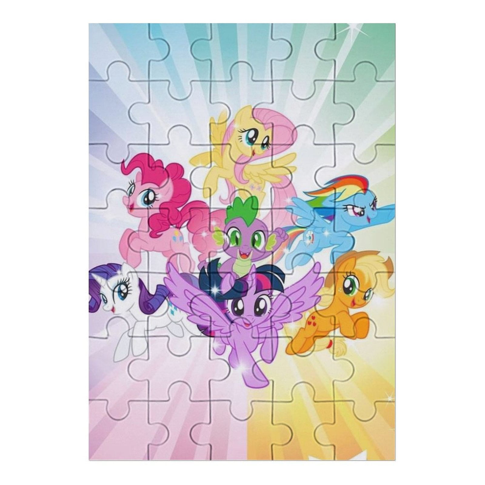 35 PCS Jigsaw Puzzle My Little Pony Wooden Puzzle Challenging Game Fun ...