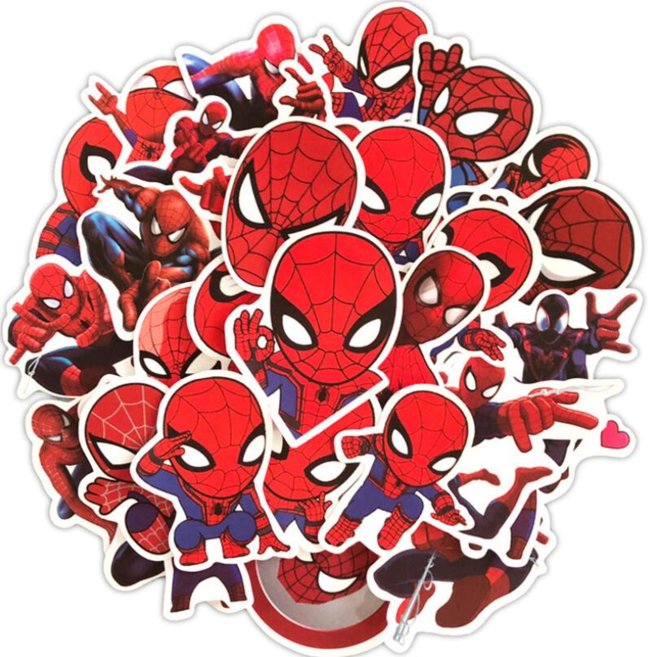 35 PCS Marvel Comics DC cartoon superhero spiderman pulls a stick box ...