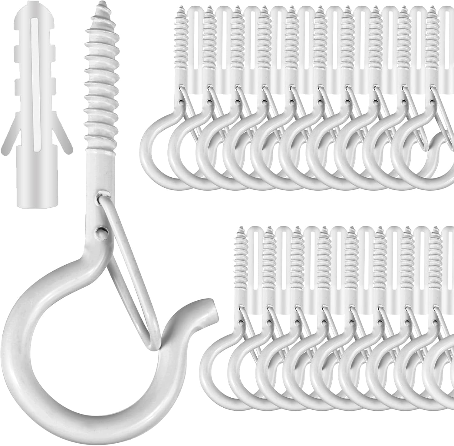 35 PCS Screw-in Hooks for Outdoor String Lights, Q Hangers Hooks ...