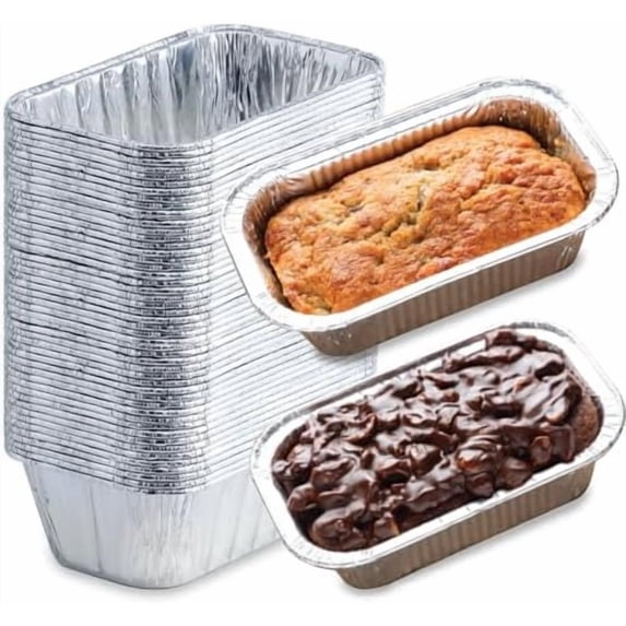 (35 Pack) 1 Lb Aluminum Foil Mini Loaf Pans - Foil Bread Pans for ...
