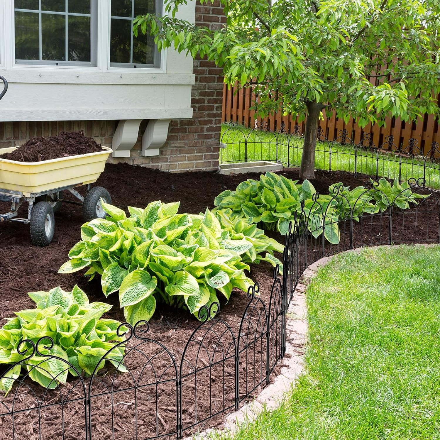 35 Pack Decorative Garden Fence – 40ft Total Length Metal Border Edging ...