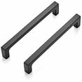 35 Pack Solid 5 Inch Kitchen Square Cabinet Handles Matte Black Pulls ...
