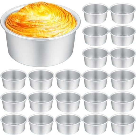 35 Pcs 4 Inch Cake Pans Nonstick Aluminum Small Round Cake Baking Pans ...