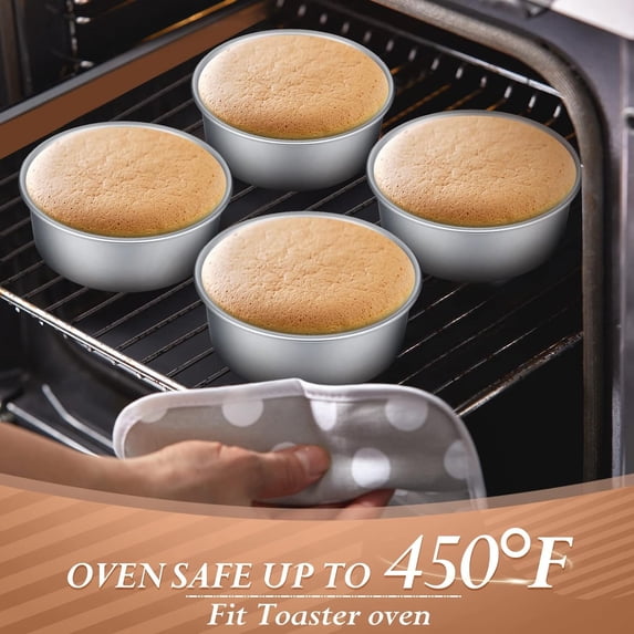 35 Pcs 4 Inch Nonstick Aluminum Cake Pans with 100 Burger Papers for ...