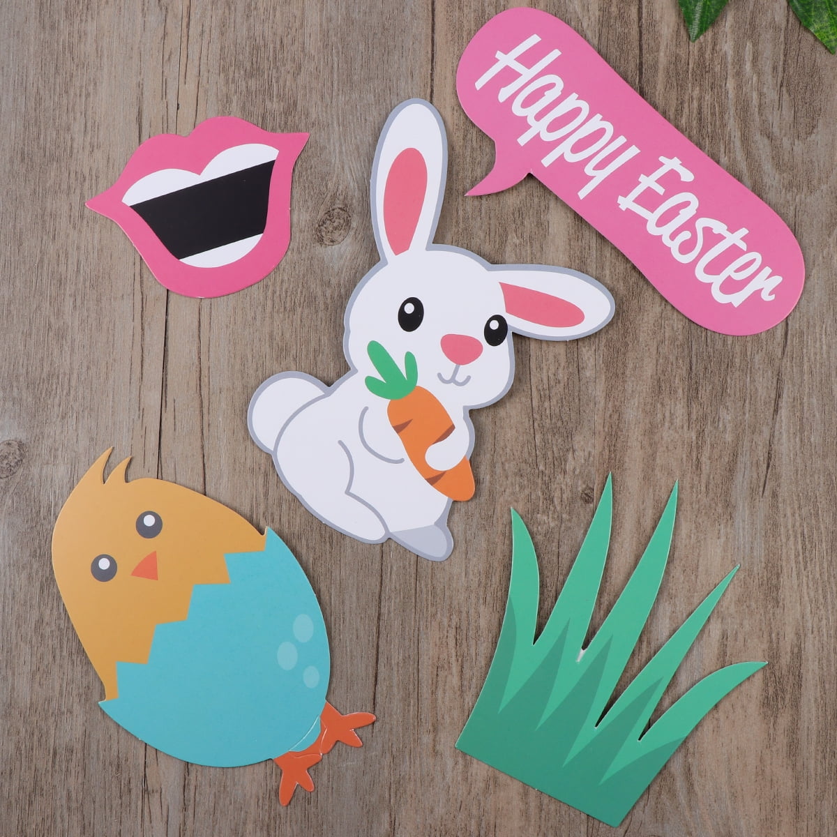 35 Pcs Easter Photo Props Rabbit and Eggs Decor Party Decorations with ...