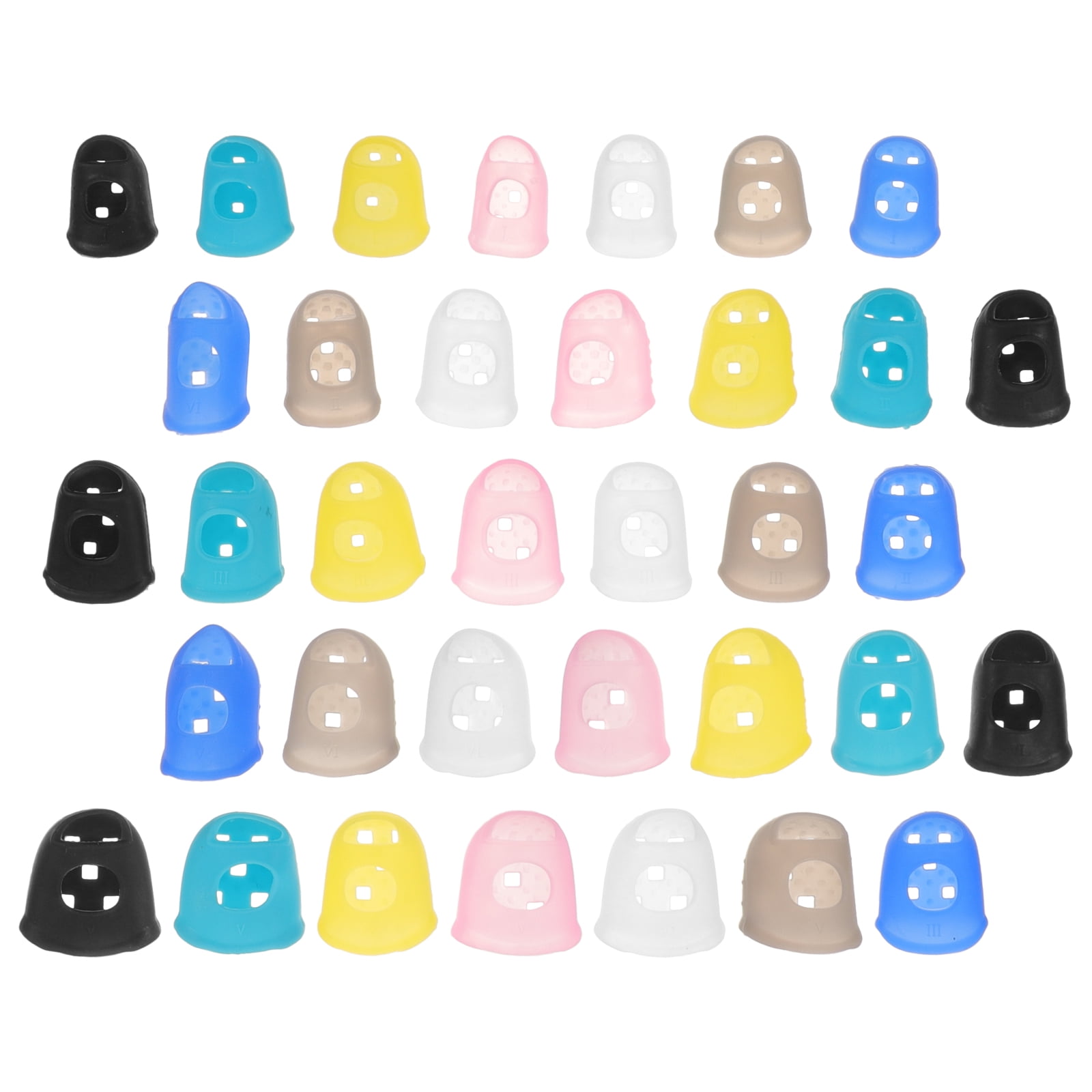 35 Pcs Finger Caps Finger Sleeves Finger Protectors for Guitar Players ...