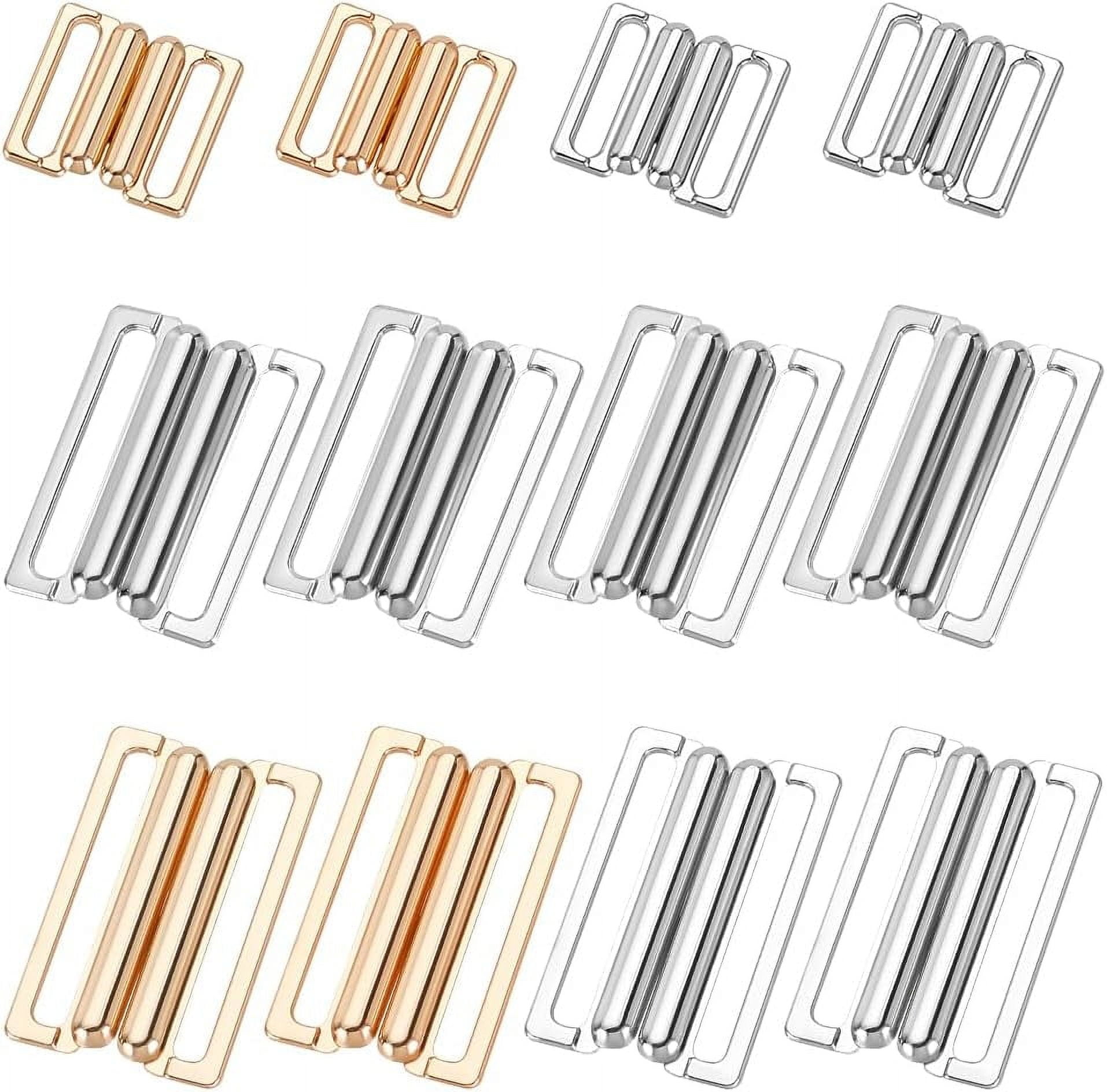 35 Pcs Front Closing Bikini Clasp Clickers Closure 3 Sizes Bra Hooks ...