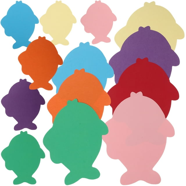 35 Pcs Paper Fish Scale Stickers Craft Cutting Decorations Office ...