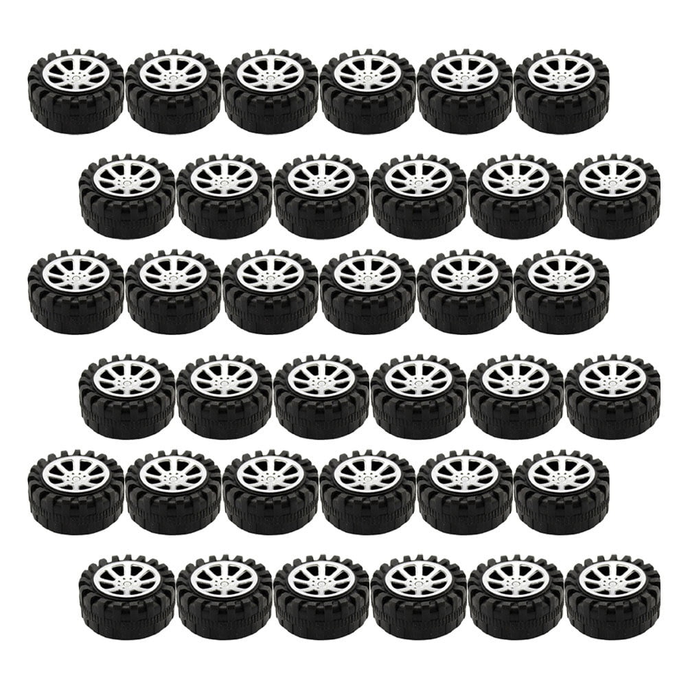 35 Pcs Plastic Toy Car Wheels Car Making Wheel Car Wheel Toy Car Making ...