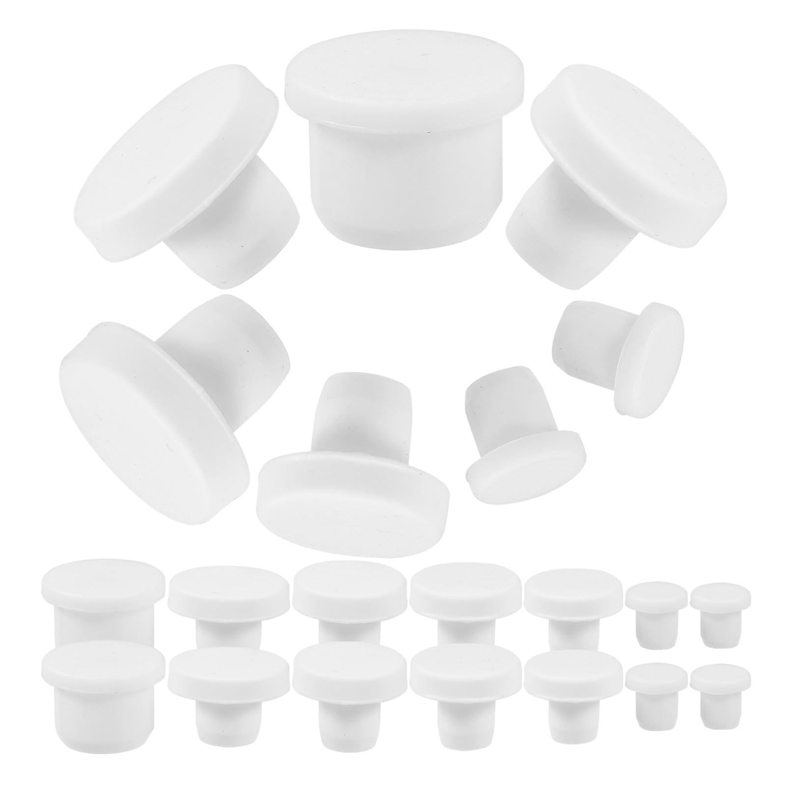 35 Pcs Silicone Stopper Solid Plug Bulk Salt and Pepper Stoppers Plugs ...