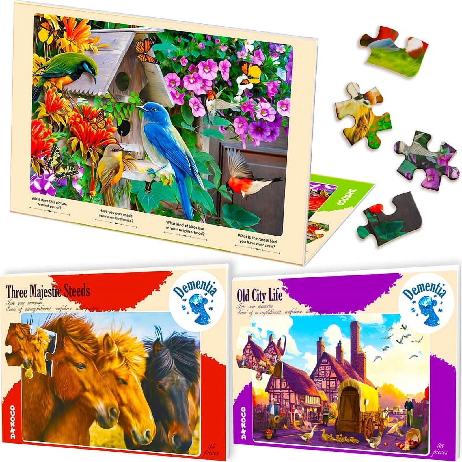 QUOKKA 35 Piece Dementia Activities for Adults - 3 Set Alzheimers Large ...