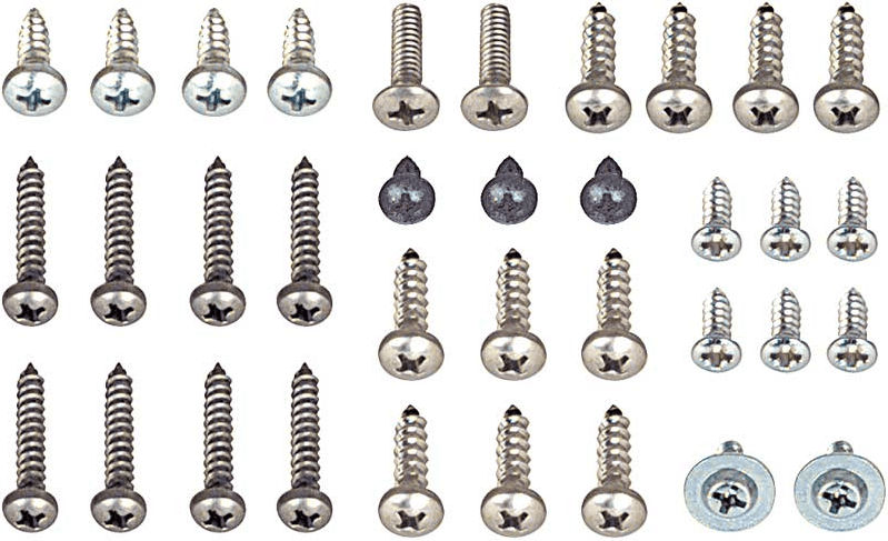 35 Piece Exterior Screw Set For 1970-1973 Chevy Camaro W/O Wheel Well ...