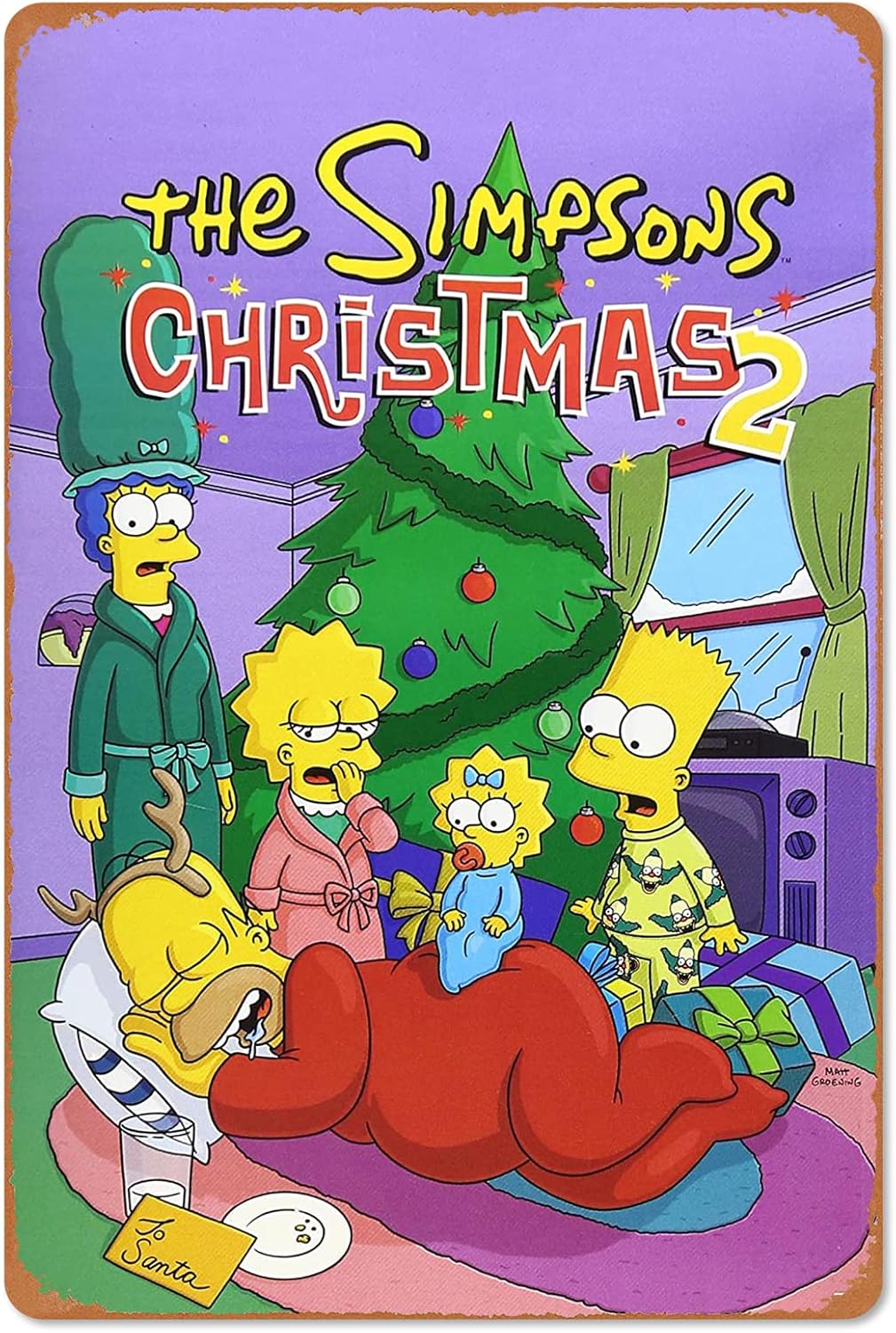 35 Piece Jigsaw Puzzle For Adults And Families -The Simpsons Christmas ...