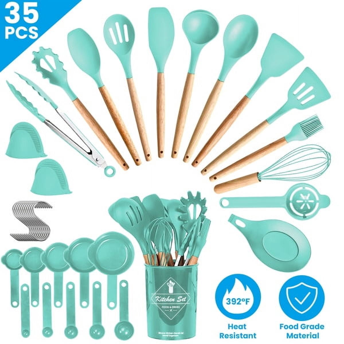 35-Piece Kitchen Cooking Utensils Set – Essential Baking and Cooking ...
