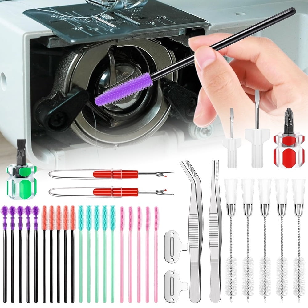 35-Piece Sewing Machine Cleaning & Repair Tool Kit - Includes Brushes ...