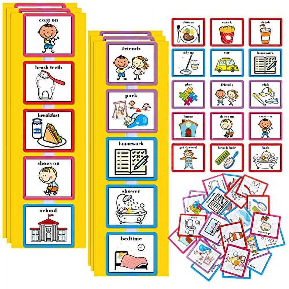 35 Pieces Visual Schedule Cards for Kids Routine Cards Home Chore Chart ...
