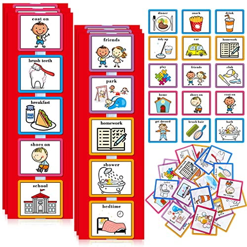 35 Pieces Visual Schedule Cards for Kids Routine Cards Home Chore Chart ...