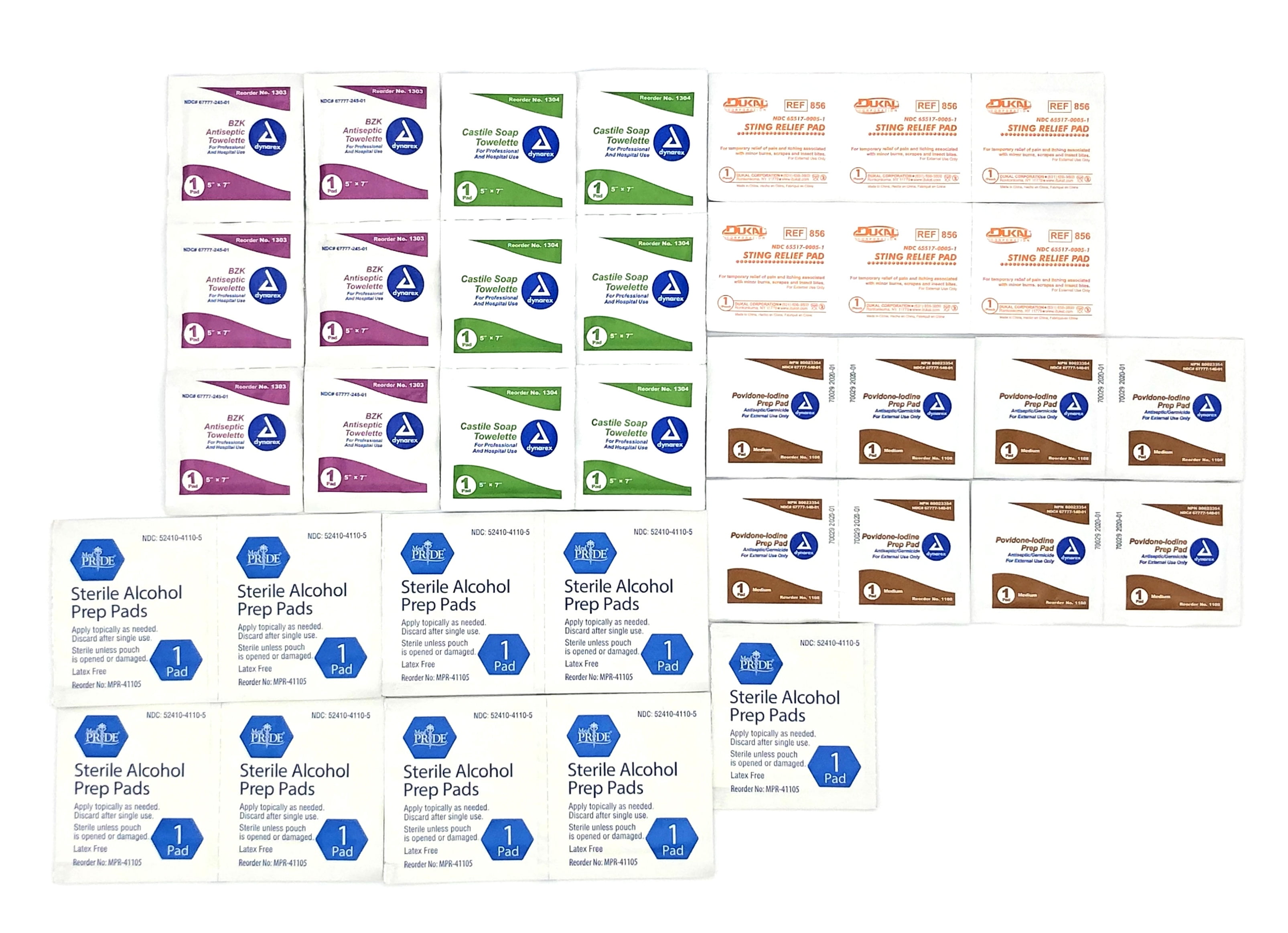 35 Pieces - Wipes and Prep Pads Refill First Aid Kit - Walmart.com