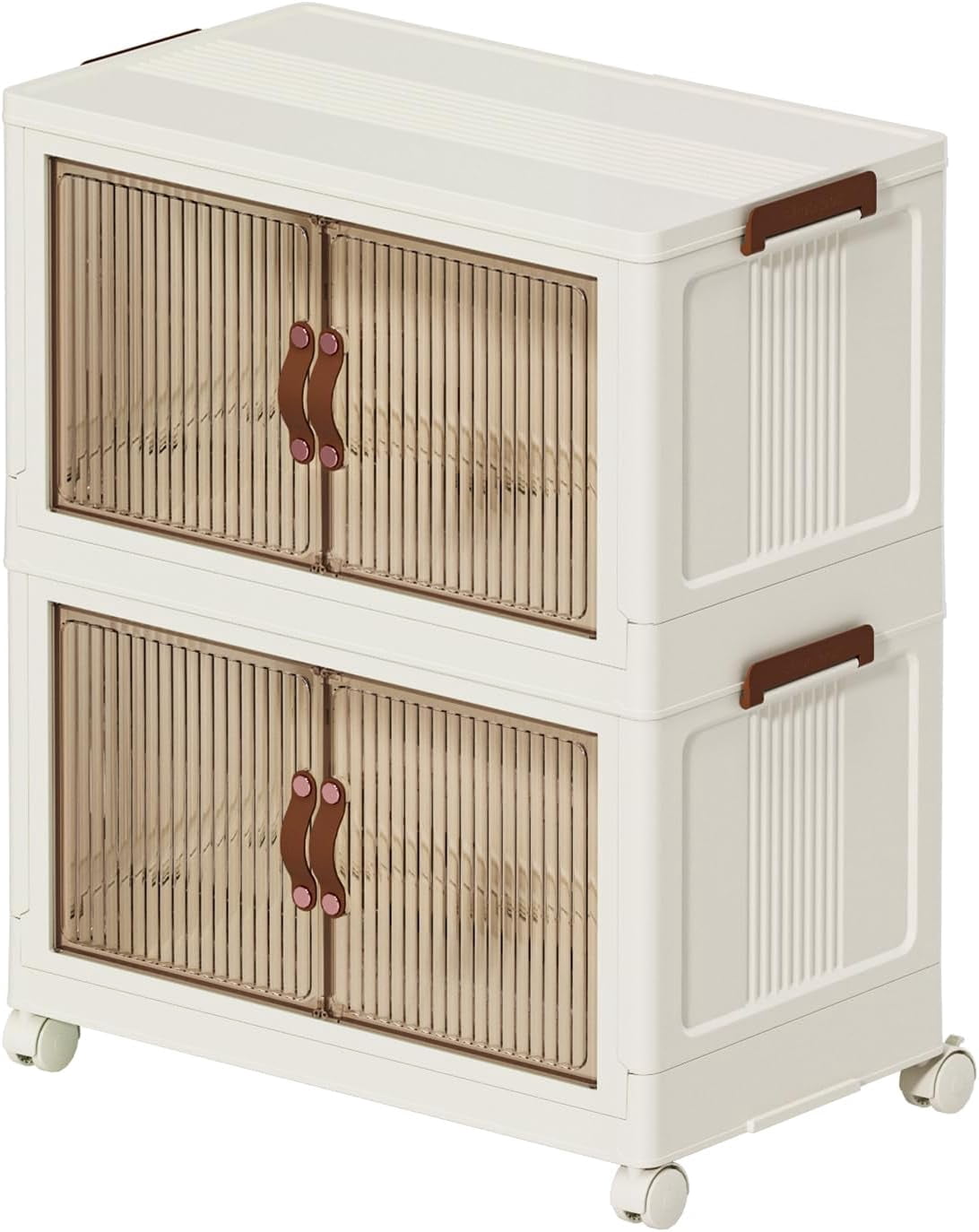 35 QT Large Plastic Storage Bins with Lids Open Front, Stackable ...
