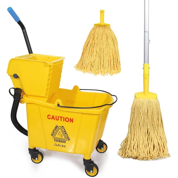 35-Qt Side Press Wringer Combo Commercial Floor Cleaning Rectangular ...