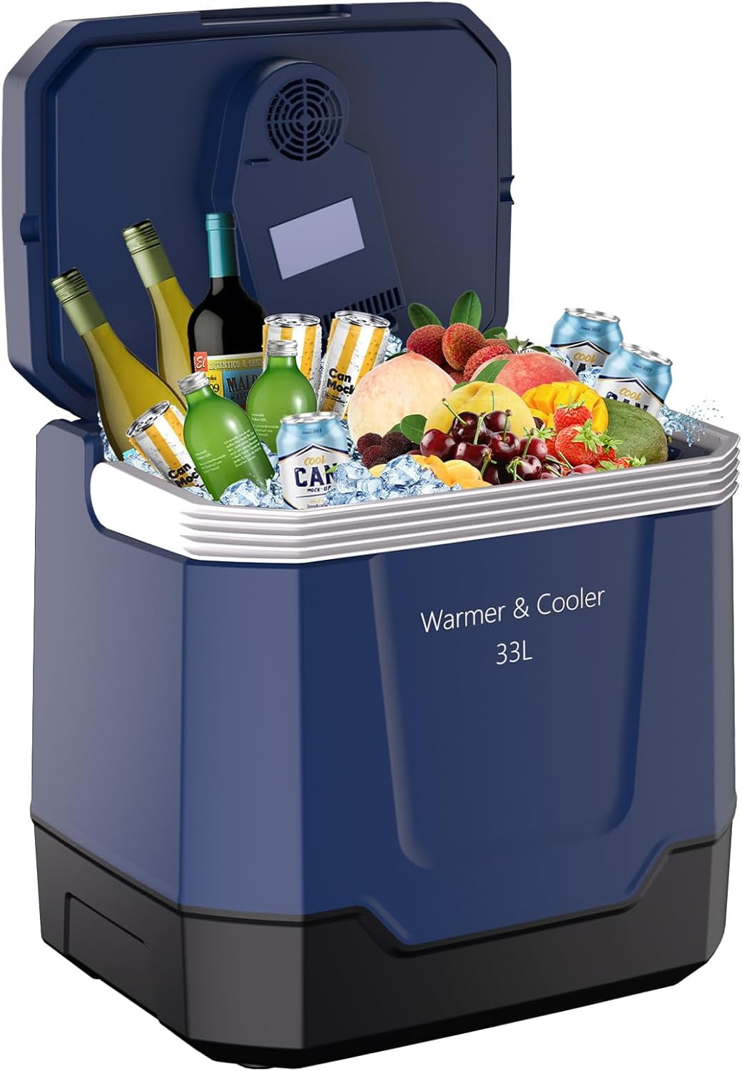 35 Quart (33L) Portable Electric Cooler & Warmer, Thermoelectric Car ...