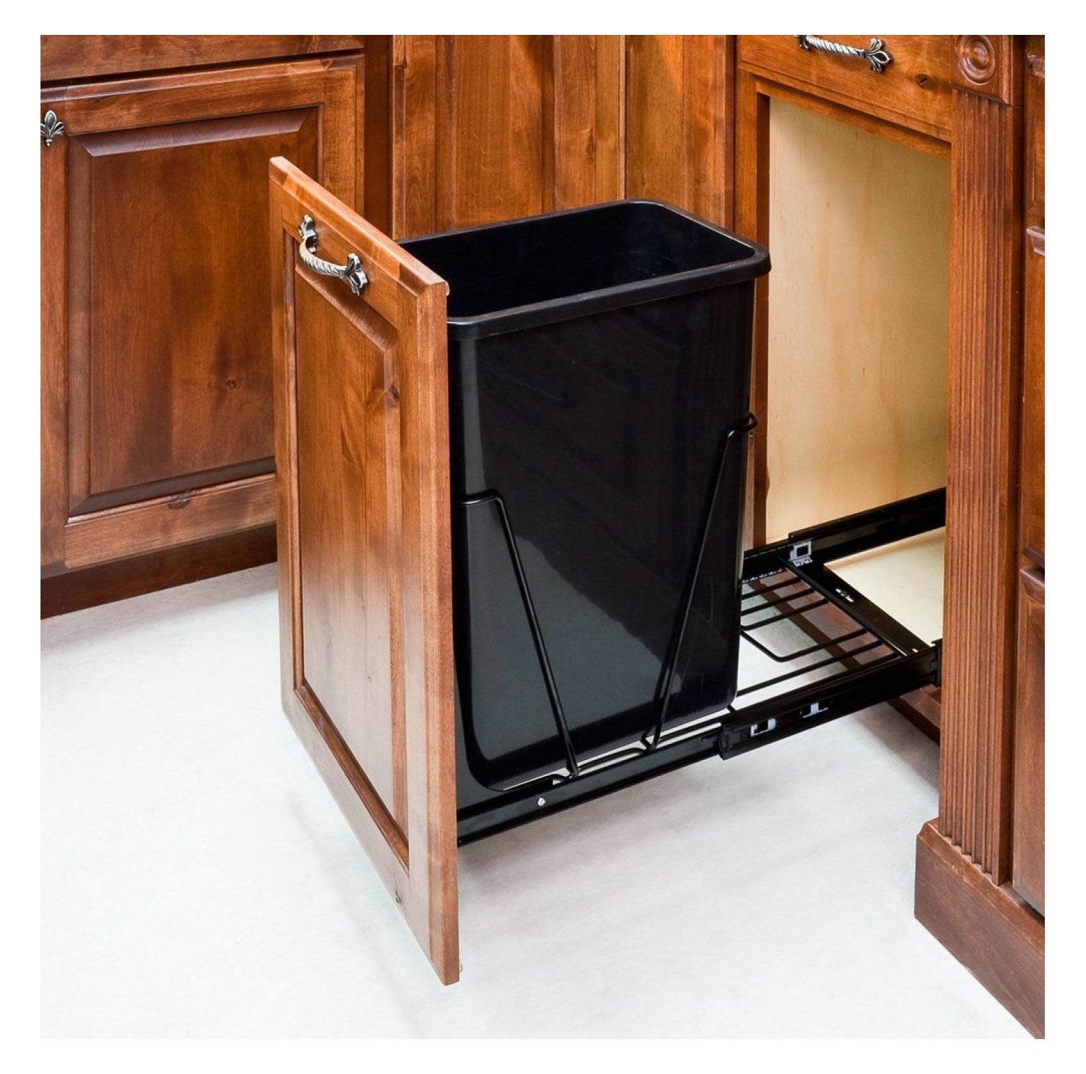 35-Quart - Black-Single Pull-Out Waste Container System/1Can Included ...