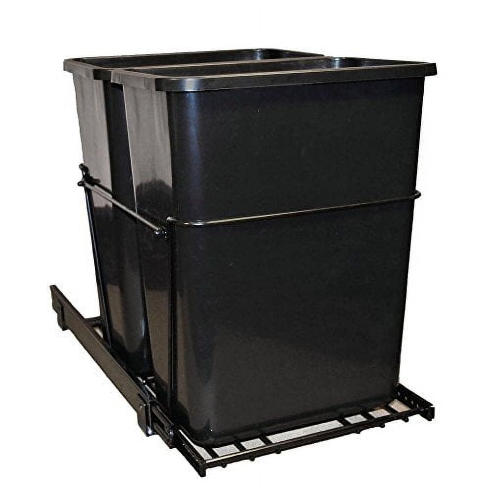 35-Quart Double Pull-Out Waste Container System/2 Cans Included ...