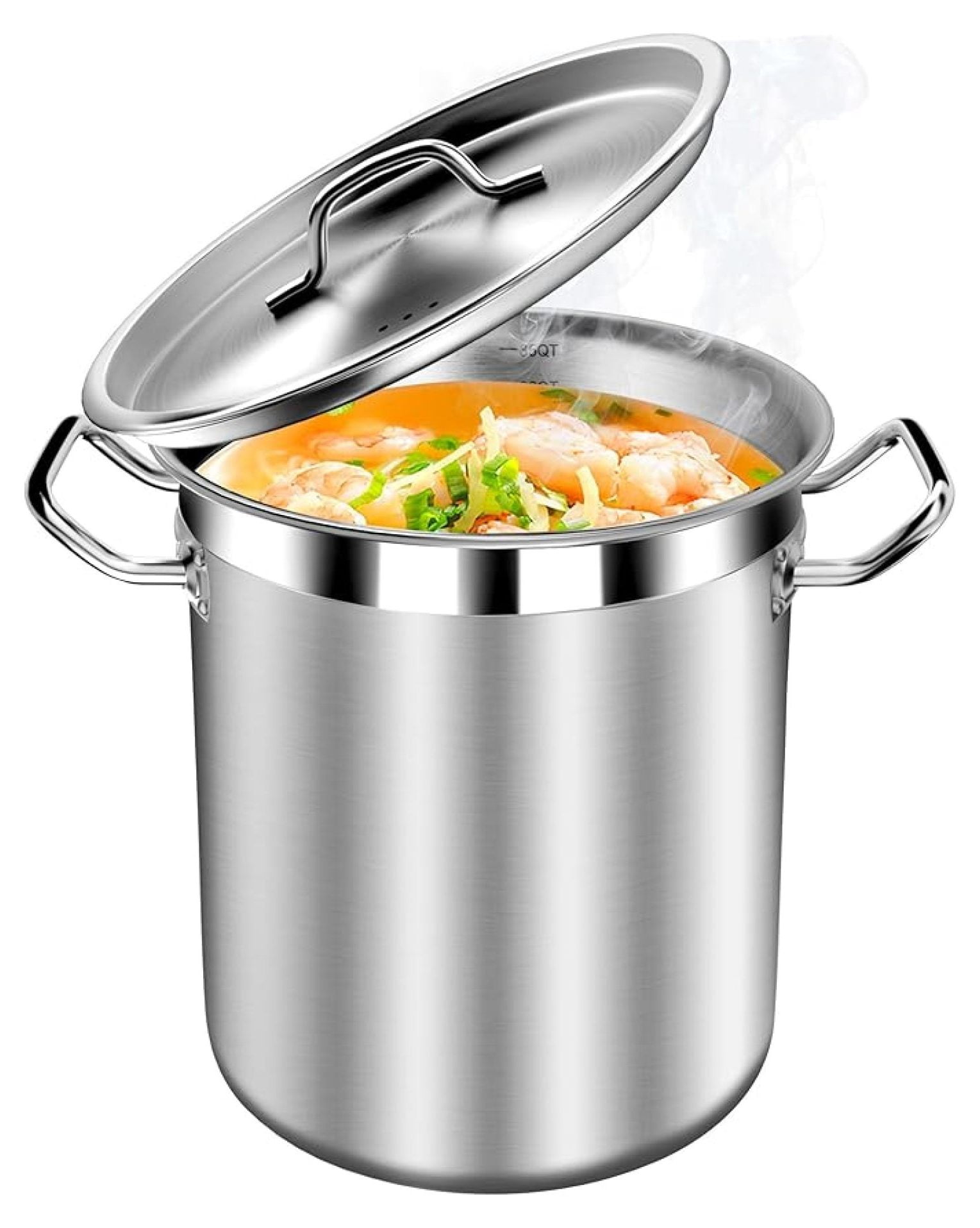 35 Quart Grade Large Stock Pot - Soup Pot with Lid - Non- Stainless ...