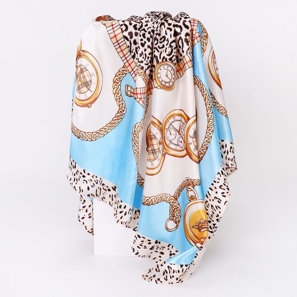 35” Satin Large Square Head Scarves - Silk Like Neck Scarf Hair ...