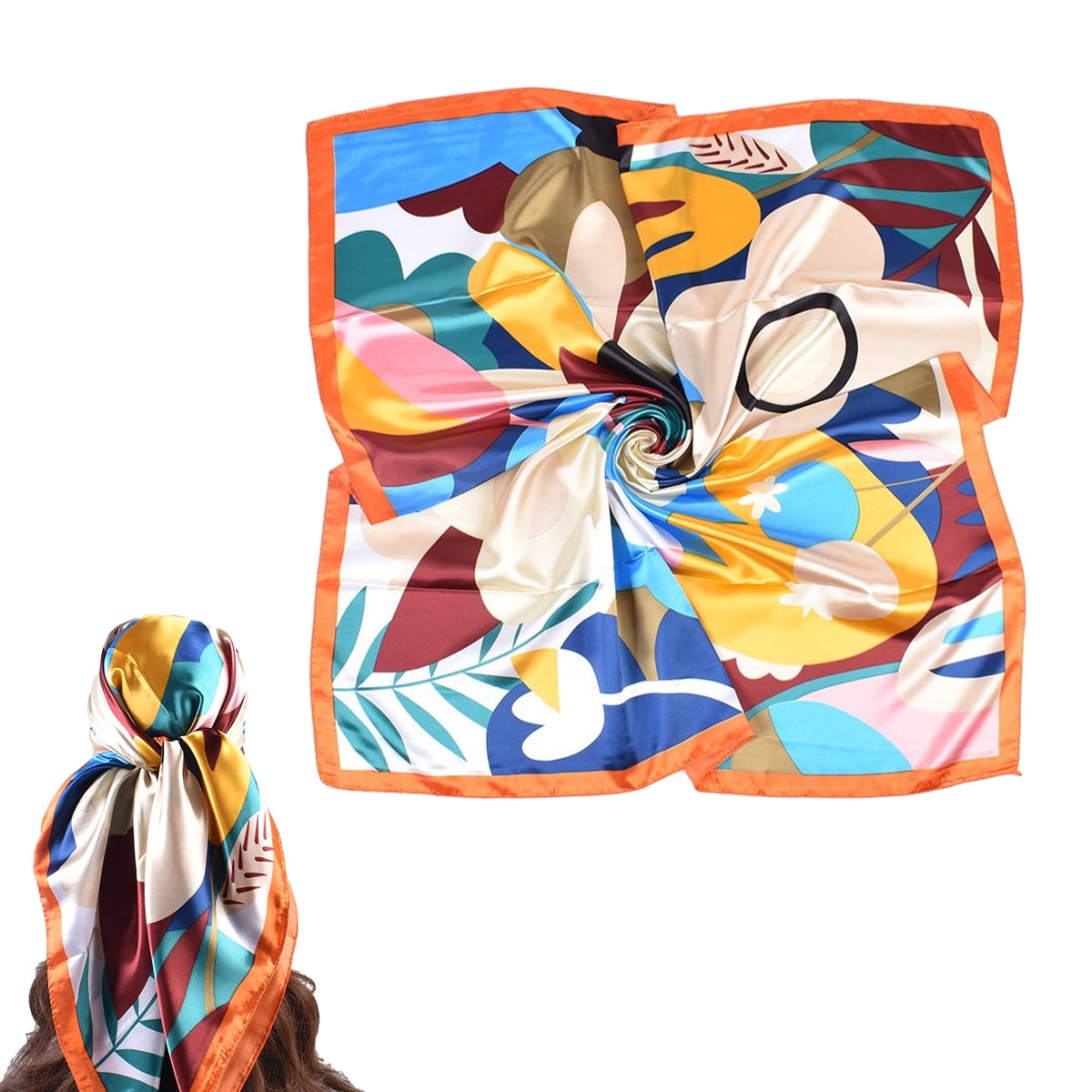 35"Satin Silk Like Hair Scarf Bandana Light Head Wraps Neck Face ...