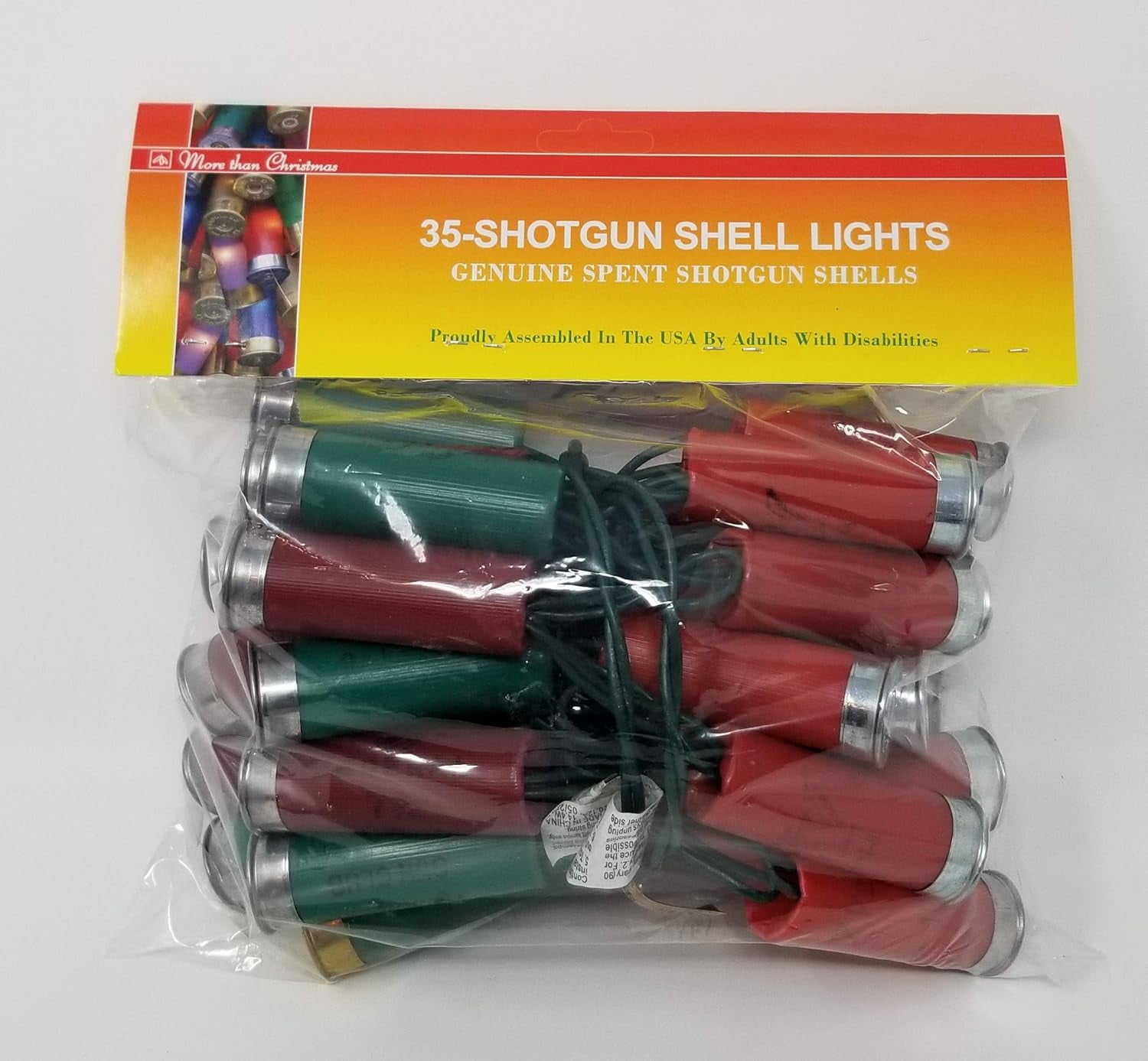35-Shotgun Shell Light Set-Red/Green (Does NOT Have Plugs at Both Ends ...