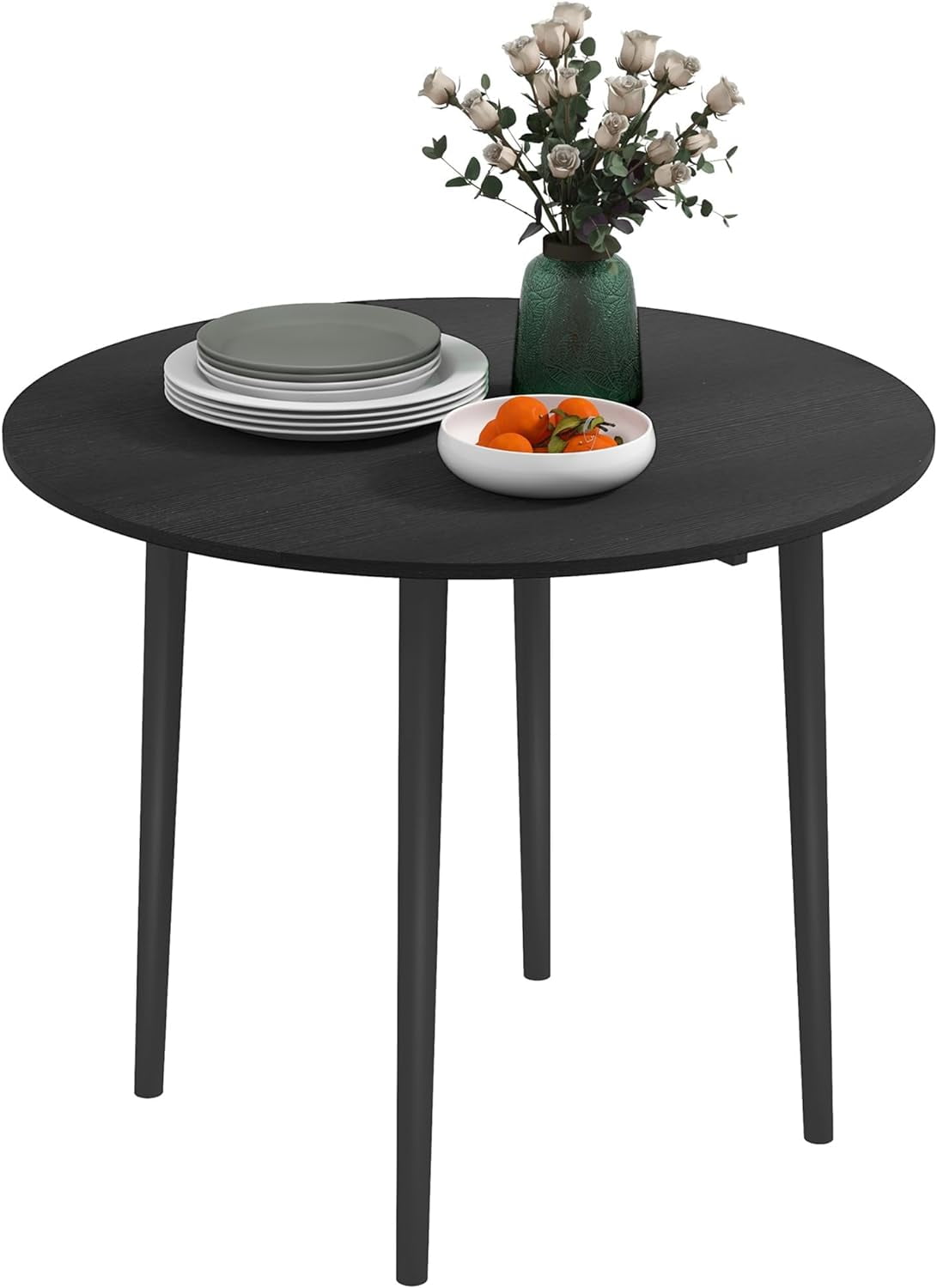 35" Small Kitchen Table, Collapsible Drop Leaf Table for Small Spaces ...