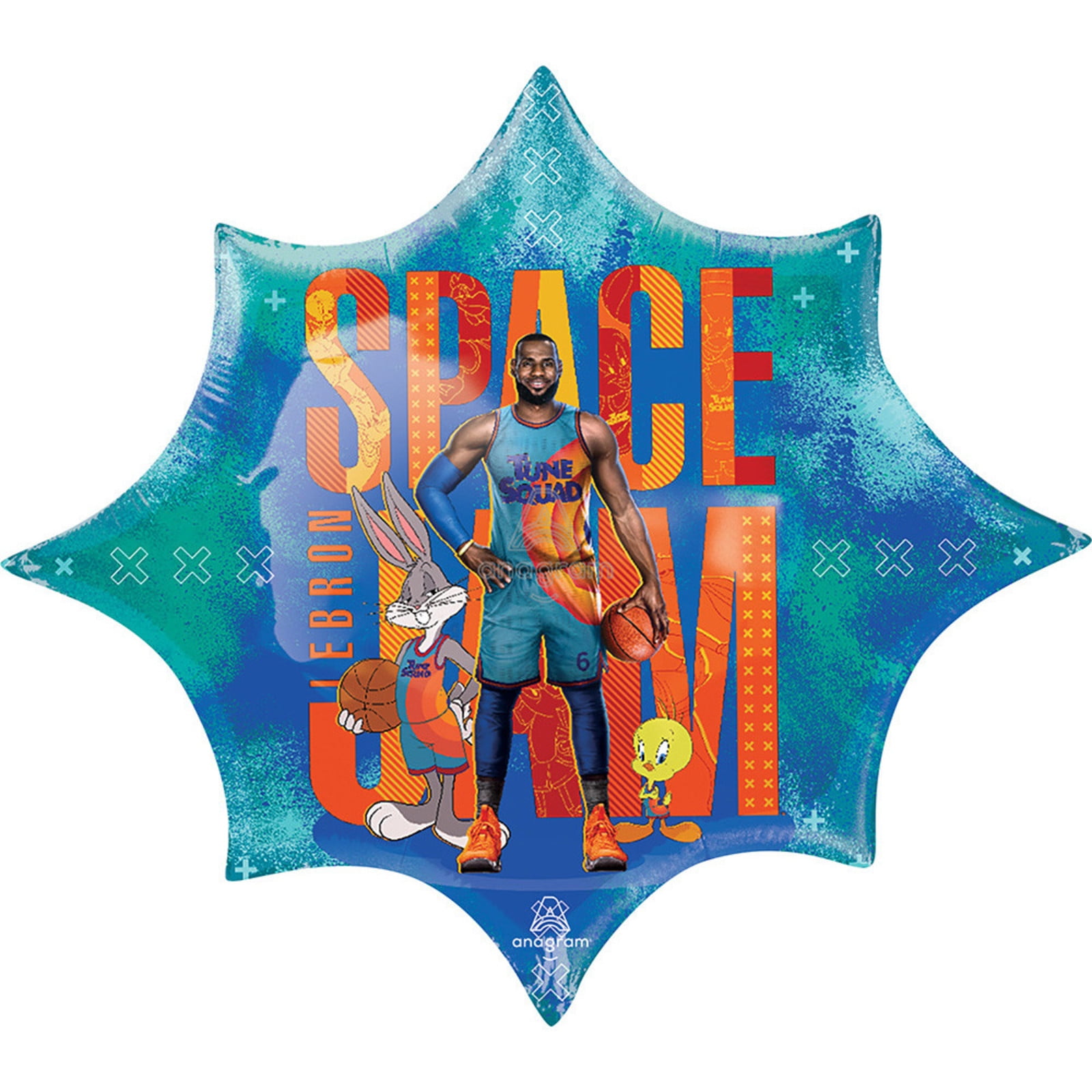 35" Space Jam 2 Giant 8 Point Star Shape Foil Balloon - Walmart.com