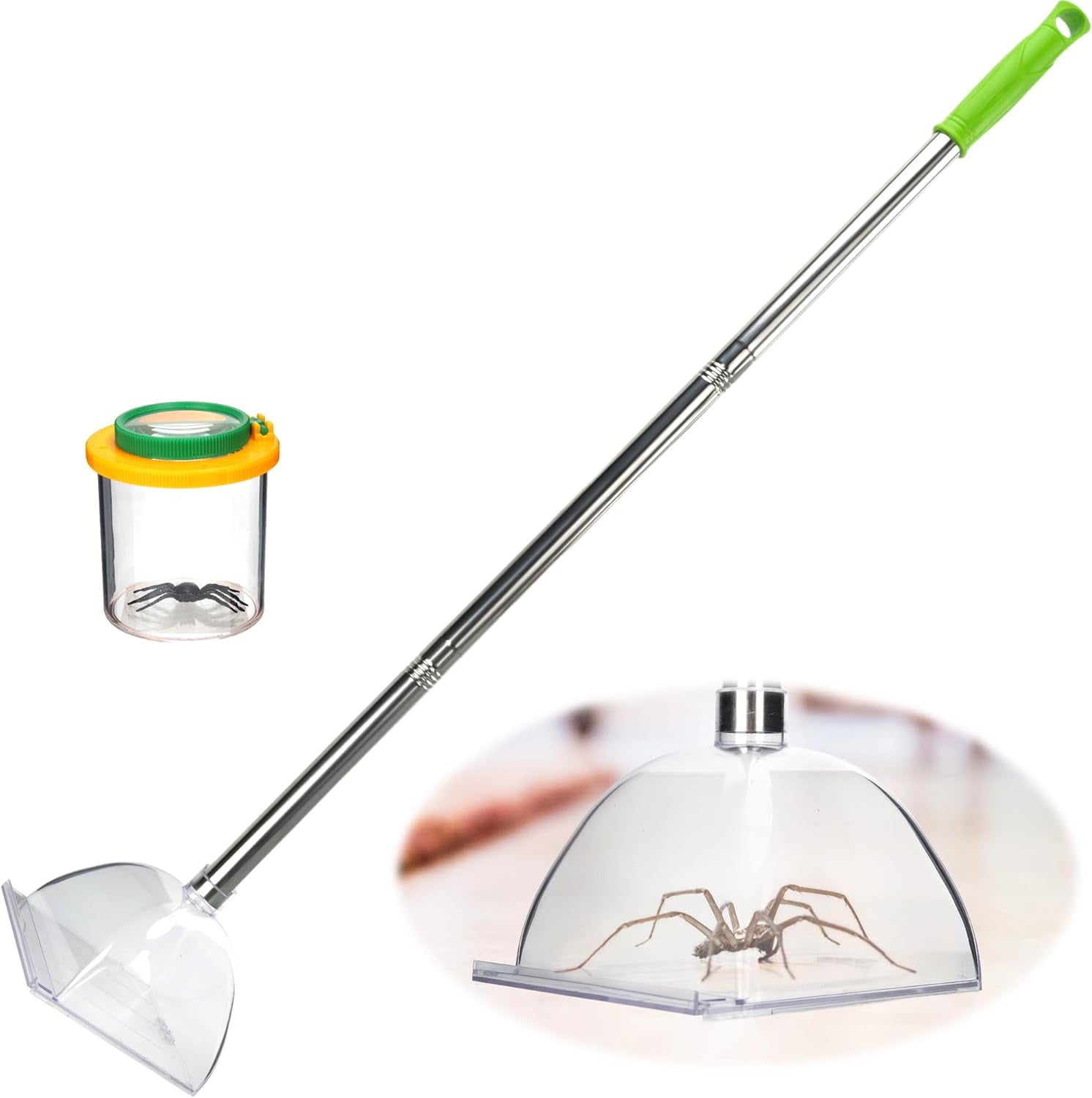 35" Spider Catcher Insect Catcher, Humane Spider Collector with Long ...