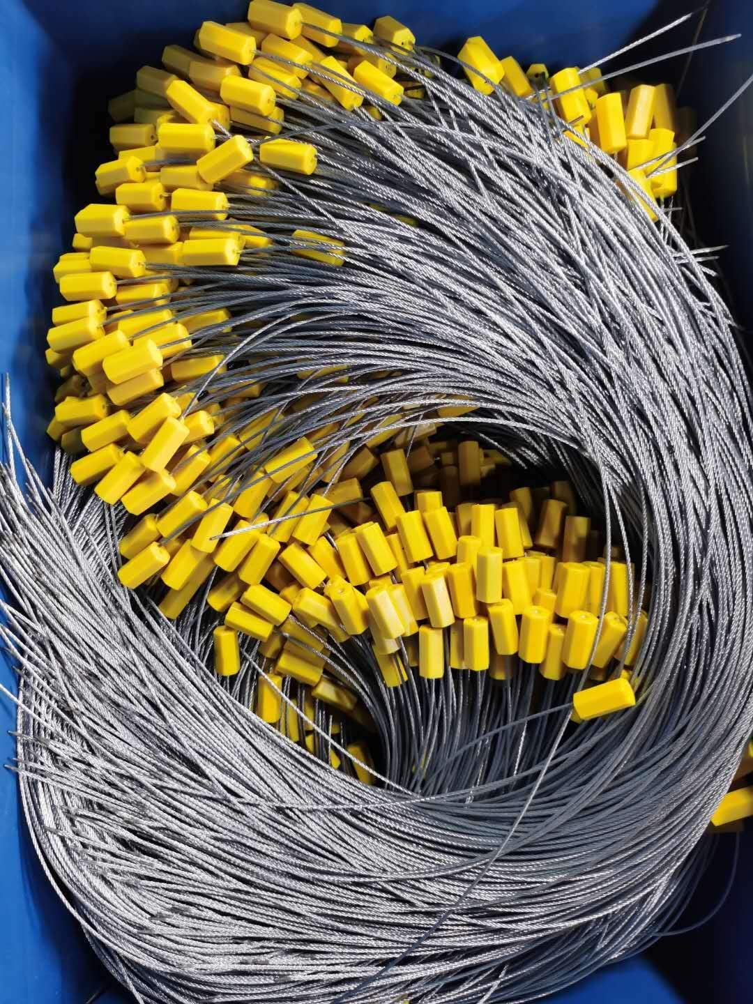 35" Steel Wire Cable Seals Tamper Resistant Security Seal Tags Numbered ...