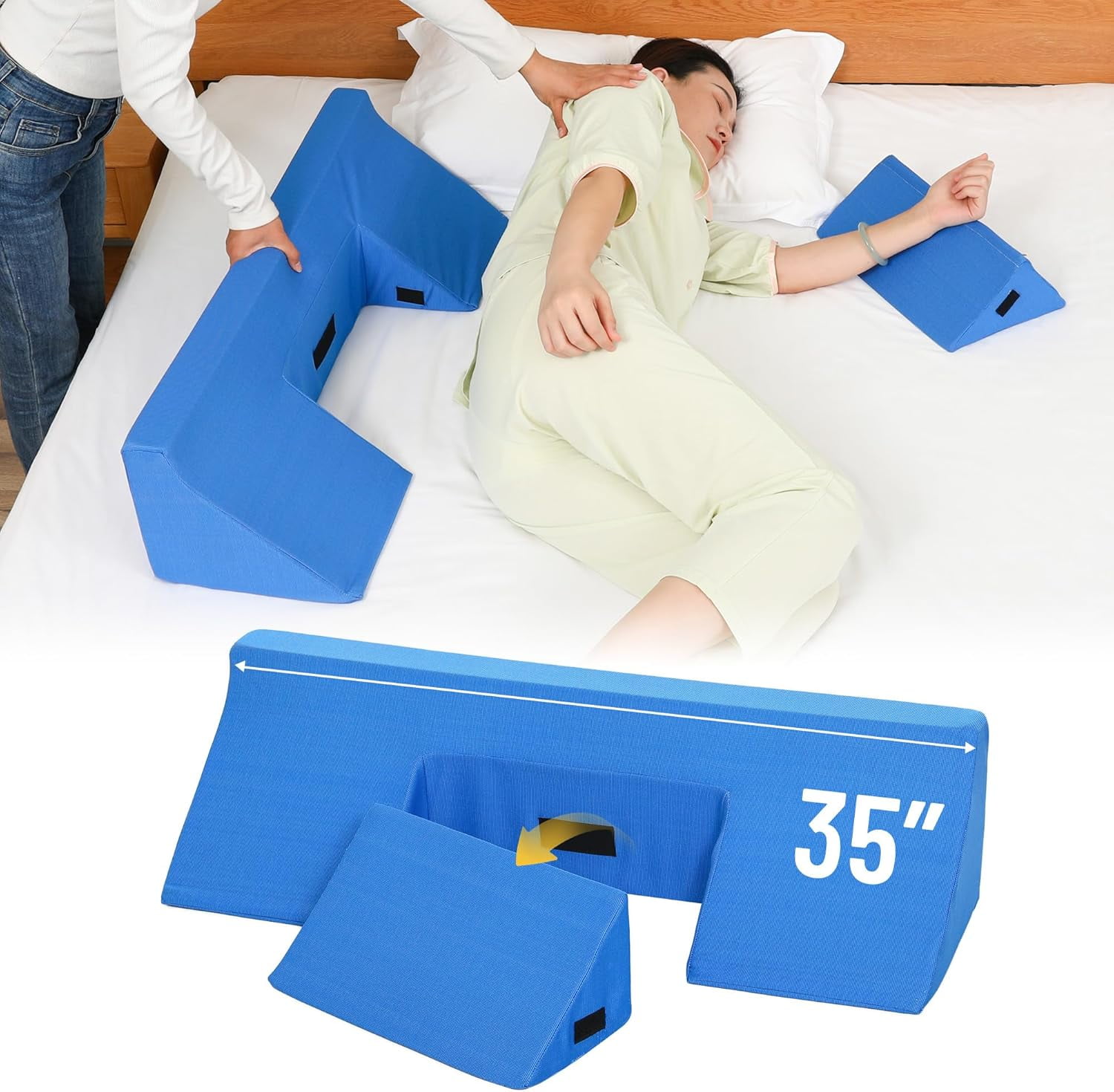 35" Wedge Pillow for Side Sleeping,Training for Side Sleeping with ...