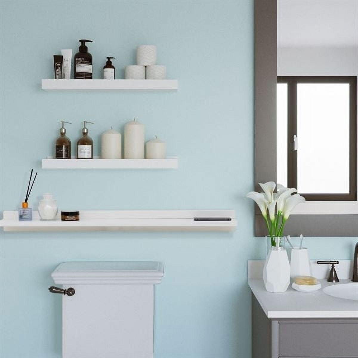 35" Wireless Charging Shelf, 15W/3A Charging, 78" 3A Cable, Solid ...